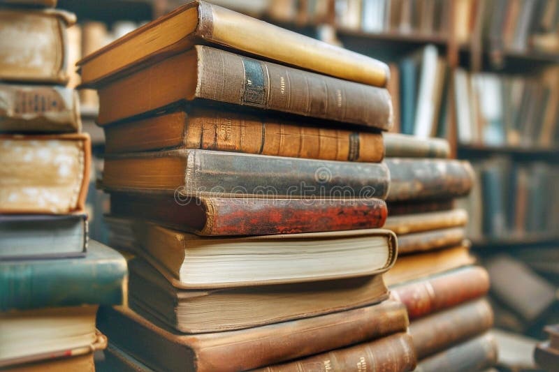 Stack of books on shelf stock illustration. Illustration of industry ...