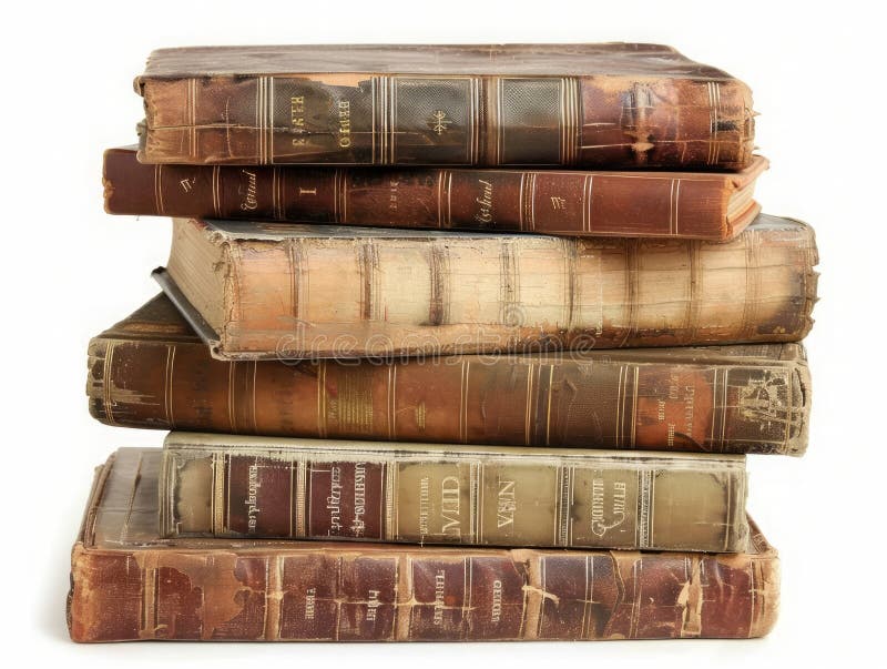 A stack of old books. stock illustration. Illustration of ancient ...