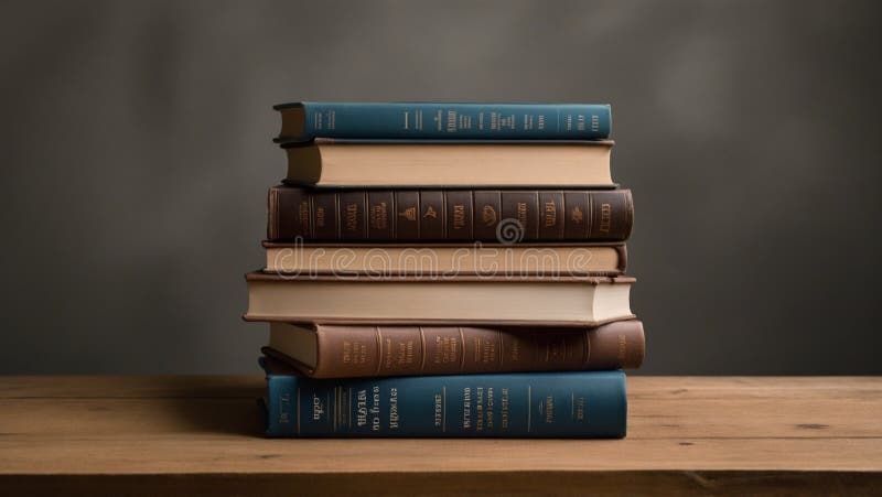 Stack of old books stock illustration. Illustration of cover - 320909885