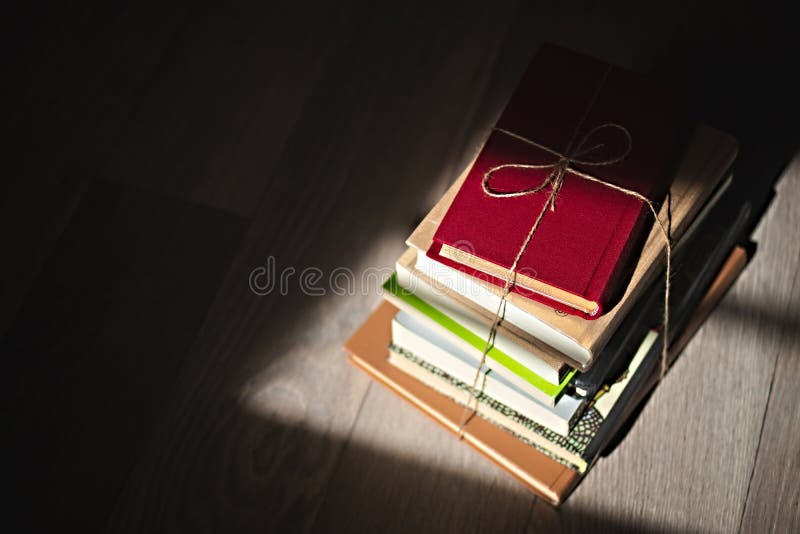 Books in the Sunlight are Located on the Floor with Copy Space Stock ...