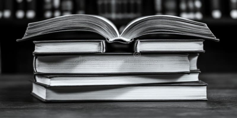 Stack of Old Books stock photo. Image of research, generated - 363564750