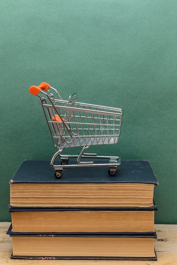 Stack of Old Books and Shopping Carts Stock Image - Image of stack ...