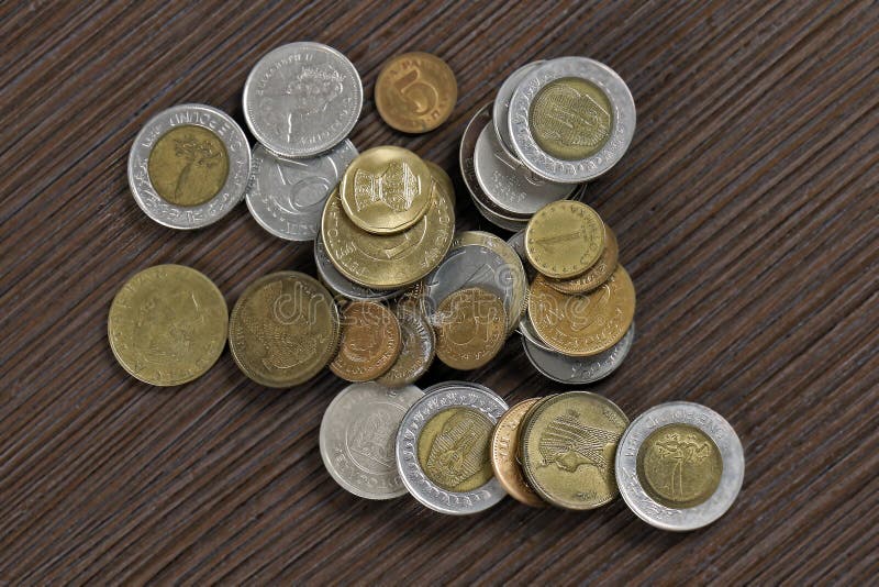 Stack of old coins stock image. Image of money, finance - 223609689