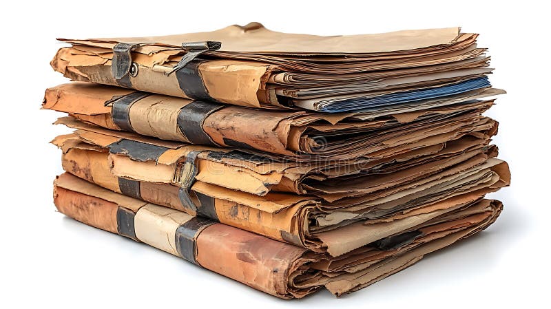 Stack of Folders with Files Stock Image - Image of documentation ...