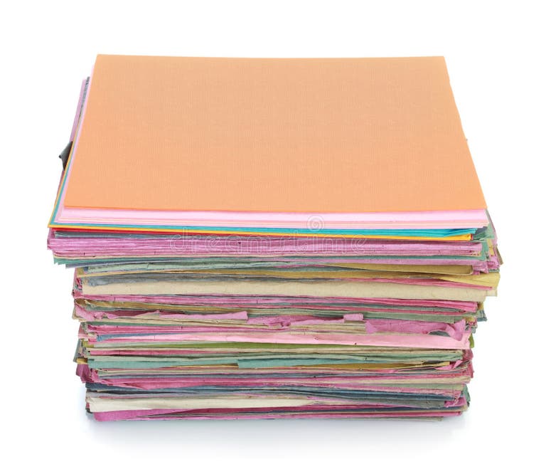 Stack of old files folder stock photo. Image of portfolio - 21728180
