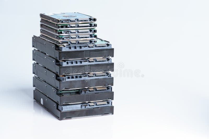 High Stack of Used Hard Drives Stock Photo - Image of bulk, fixed: 27328606