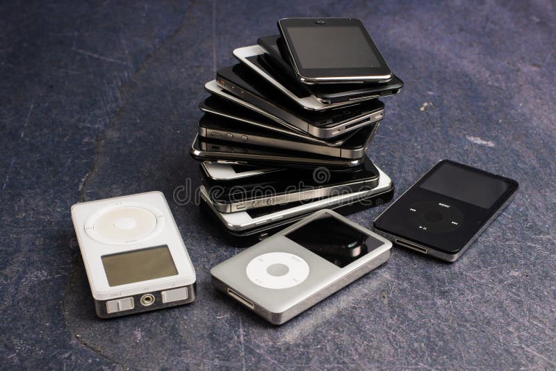 Stack of Old IPhones and IPods Editorial Stock Photo - Image of cell ...