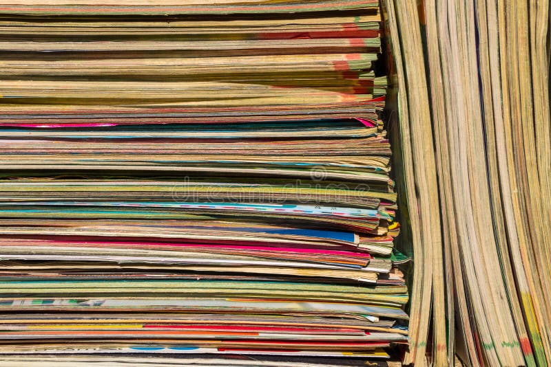 Stack of the old journals stock image. Image of document - 106831087