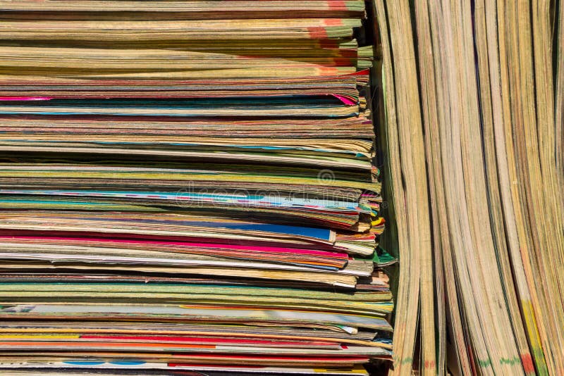 Stack of Old Journals for Background Stock Photo - Image of book ...