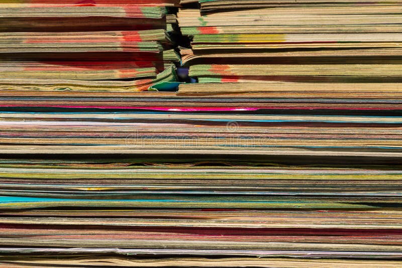 A Stack of Journals Isolated on White Stock Photo - Image of ...