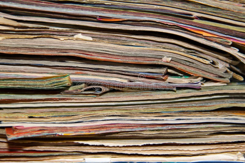 Stack of Old Journals for Background Stock Photo - Image of keeping ...