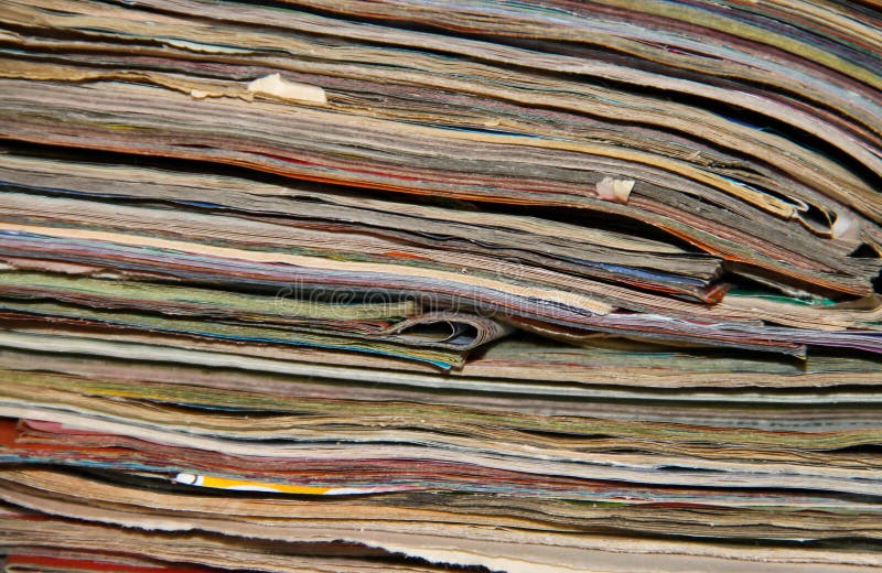 Stack of Old Journals for Background Stock Image - Image of object ...