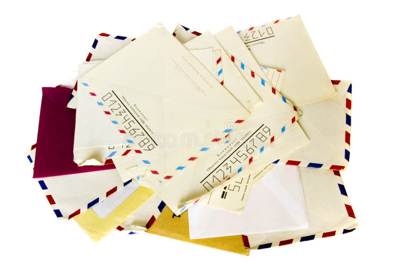 Stack of Old Letters stock photo. Image of mail, stamps - 15537734