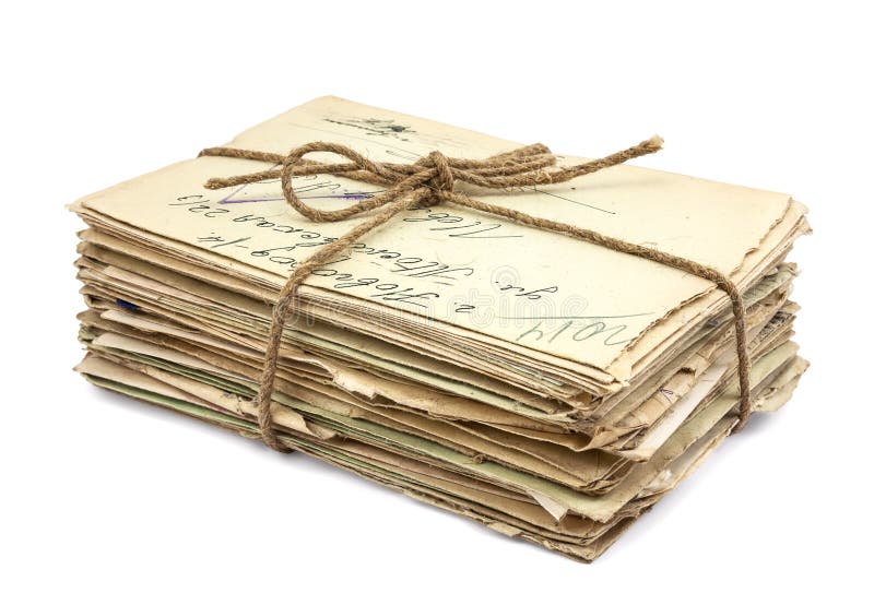 Stack of old letters stock photo. Image of design, communication - 44402116