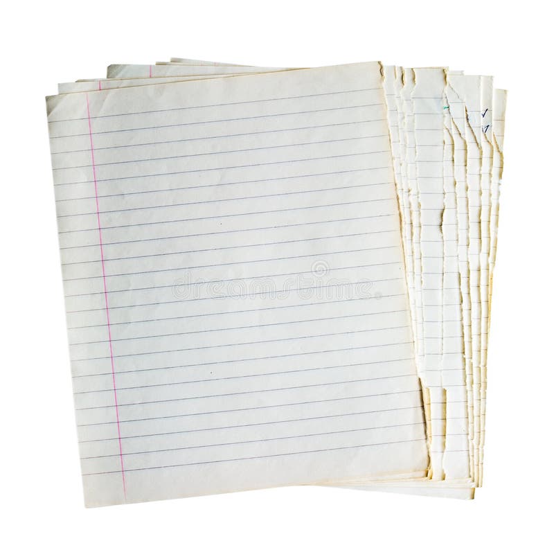 Stack of old lined papers stock image. Image of open - 10550001