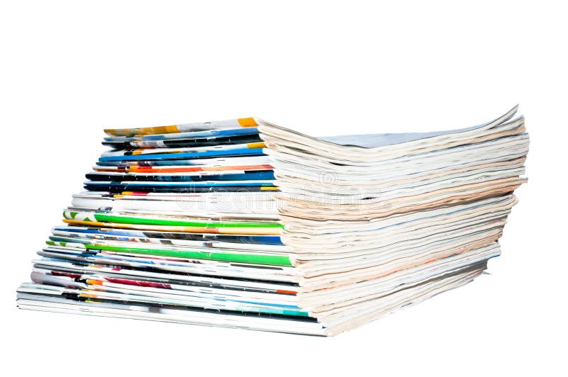The stack of old magazines stock photo. Image of color - 20597912