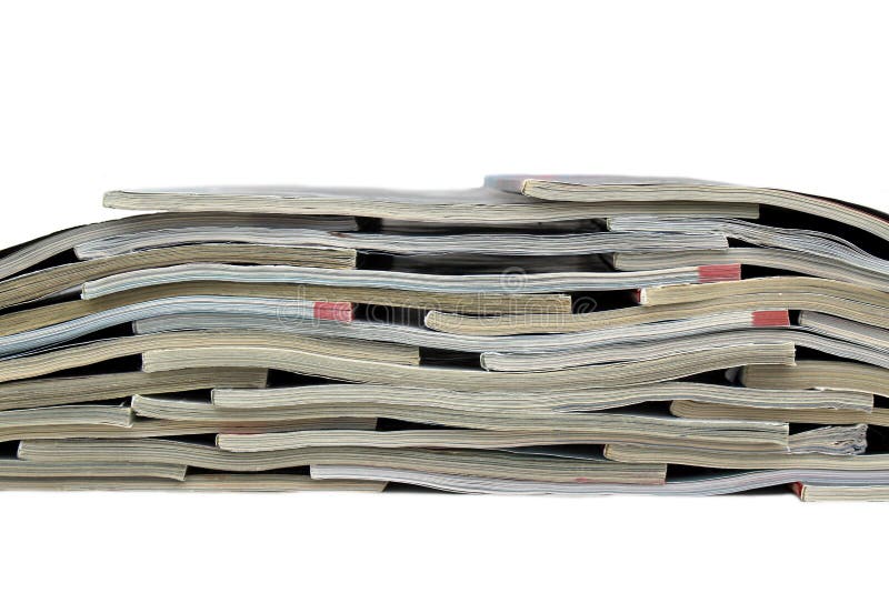 A Stack of Old Magazines in Disordered Condition Stock Photo - Image of ...
