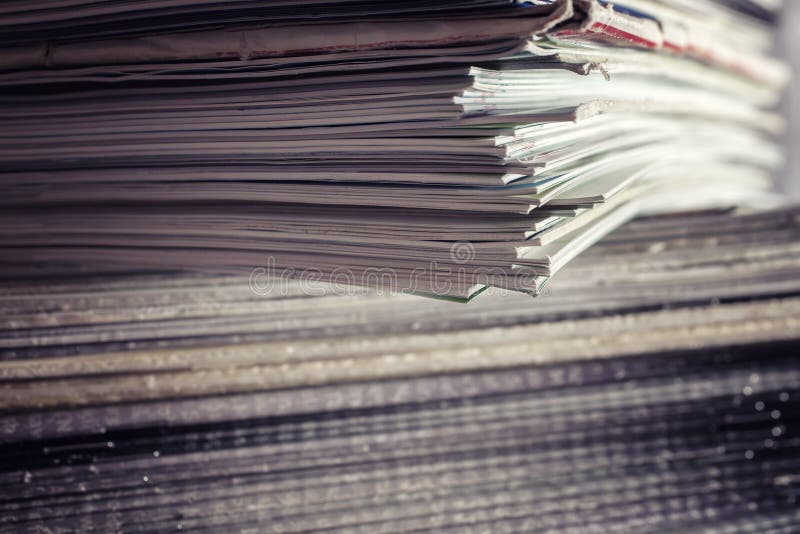 Stack of old magazines stock image. Image of collection - 64931649