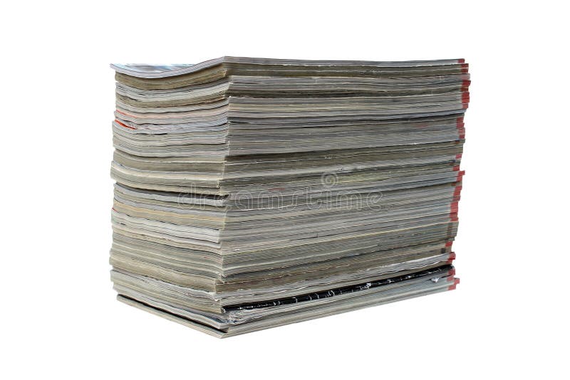 Stack of Old Magazines Stacked in Gray Stock Photo - Image of print ...