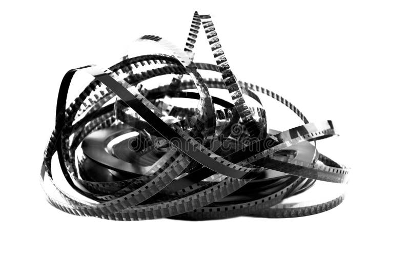 Stack of old movie films stock image. Image of metal - 89902691