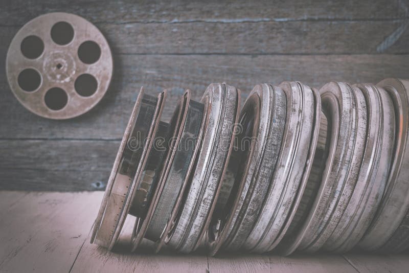 A stack of old movies stock photo. Image of storage, stack - 83692928