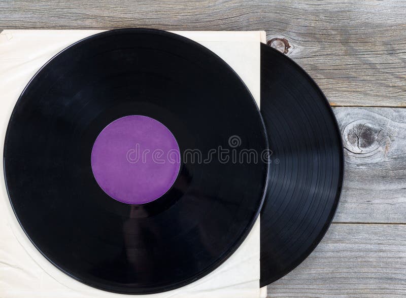 Stack of Old Music Records on Aged Wood Stock Photo - Image of classic ...