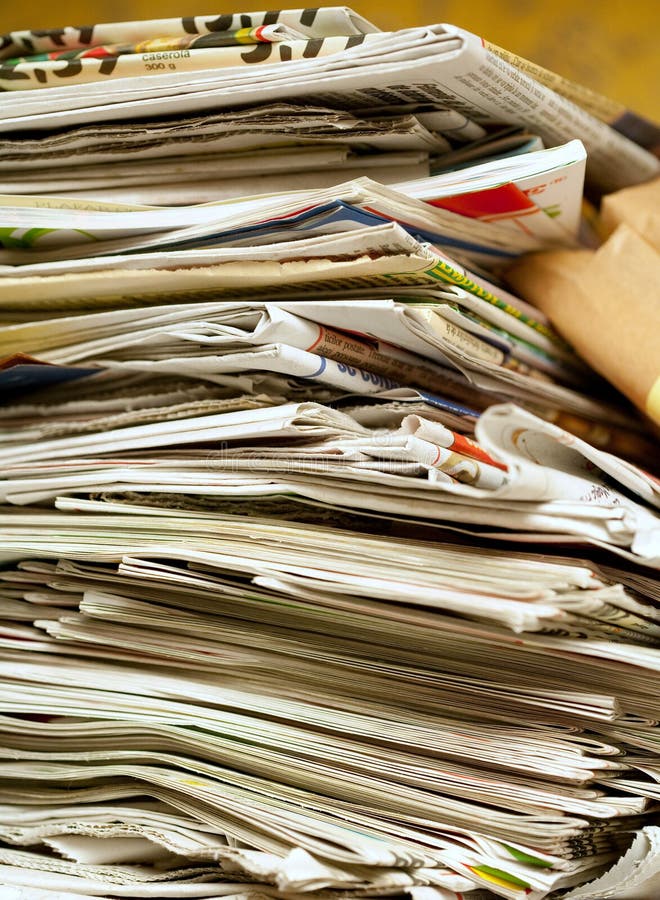 Stack of old newspapers stock image. Image of group, selective - 13342803