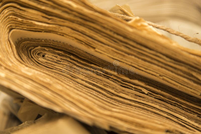 Stacks of Old Newspapers in a Library Stock Image - Image of stacking ...