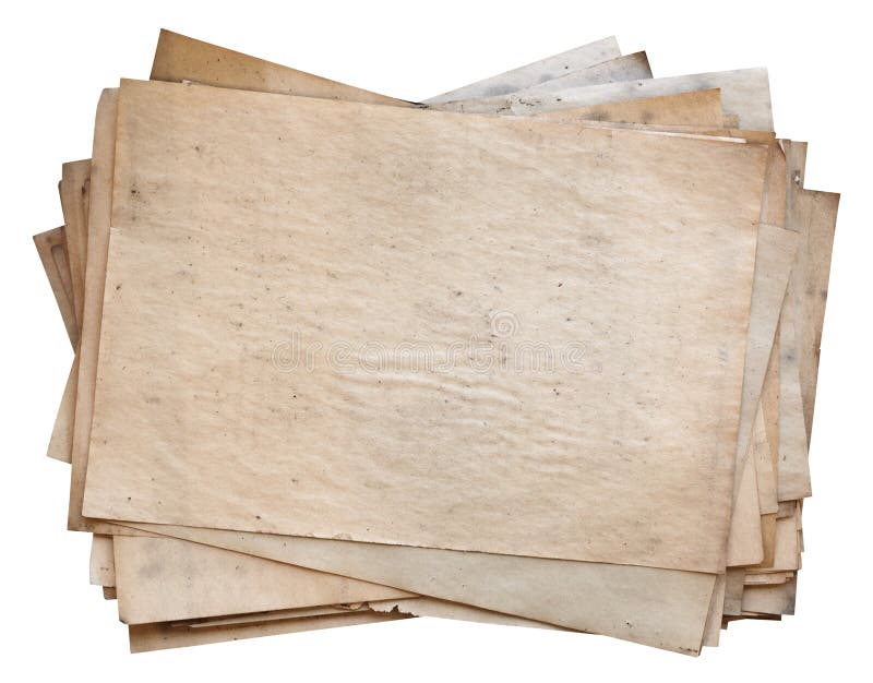 Stack of old papers stock image. Image of stained, background - 30335919