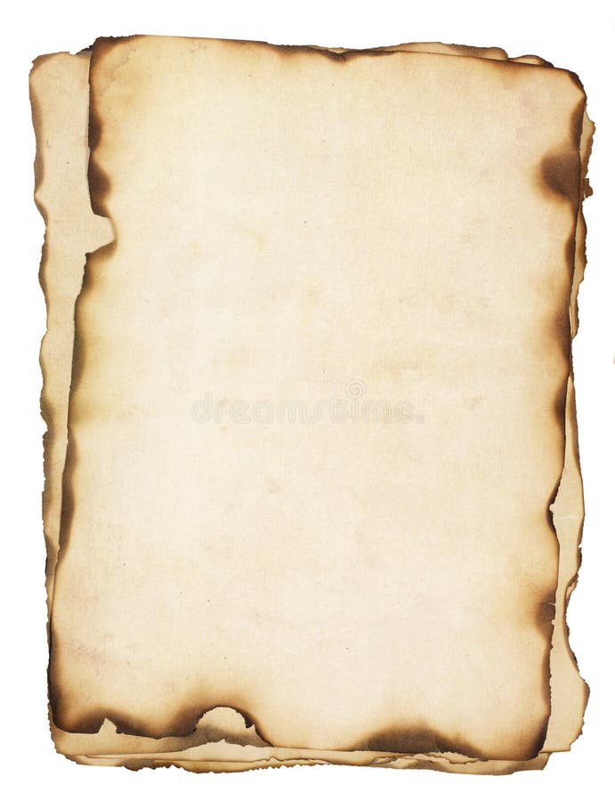 Stack of Old Papers with Burned Edges Stock Image - Image of heap ...