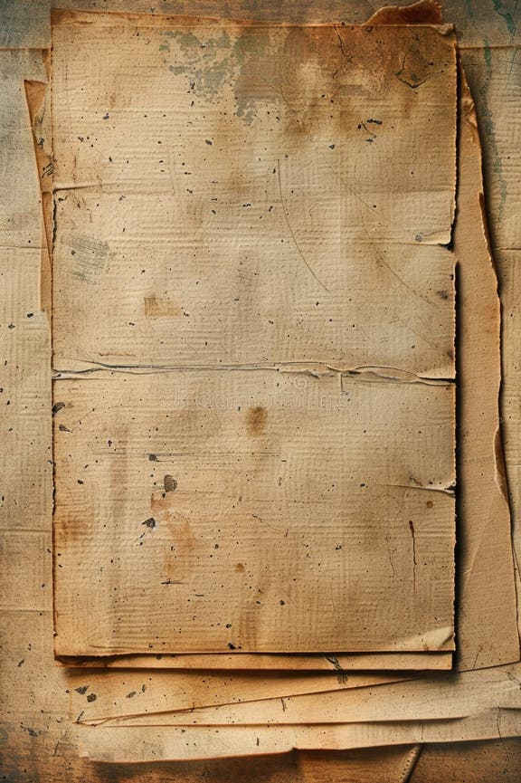 A Stack of Old Papers on a Rustic Wooden Table. Perfect for Vintage or ...