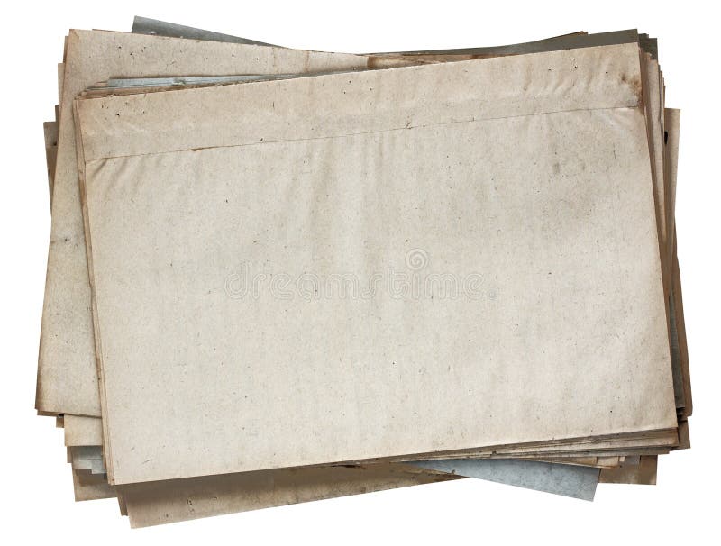 Stack of old papers stock photo. Image of textured, stained - 172364406
