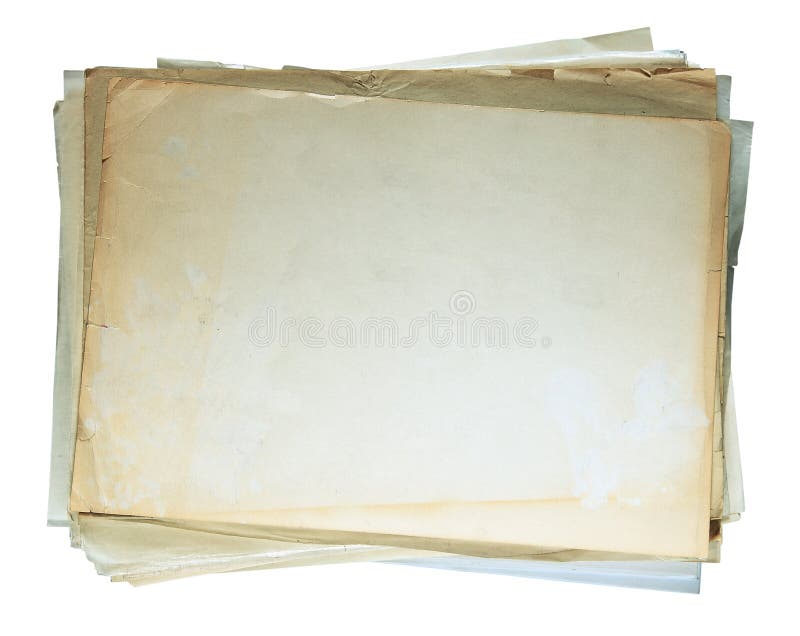 Stack of old papers stock image. Image of retro, dirty - 207922559