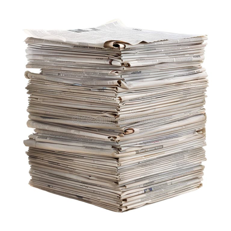 Stack of Old Papers on Transparent Background - Ai Generated Stock ...