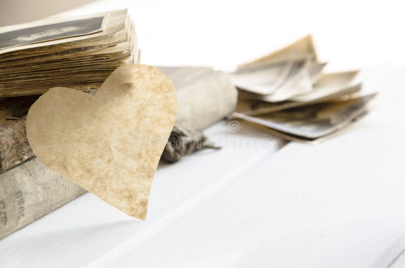 Stack of Old Photographs and Photo Album Stock Photo - Image of family ...