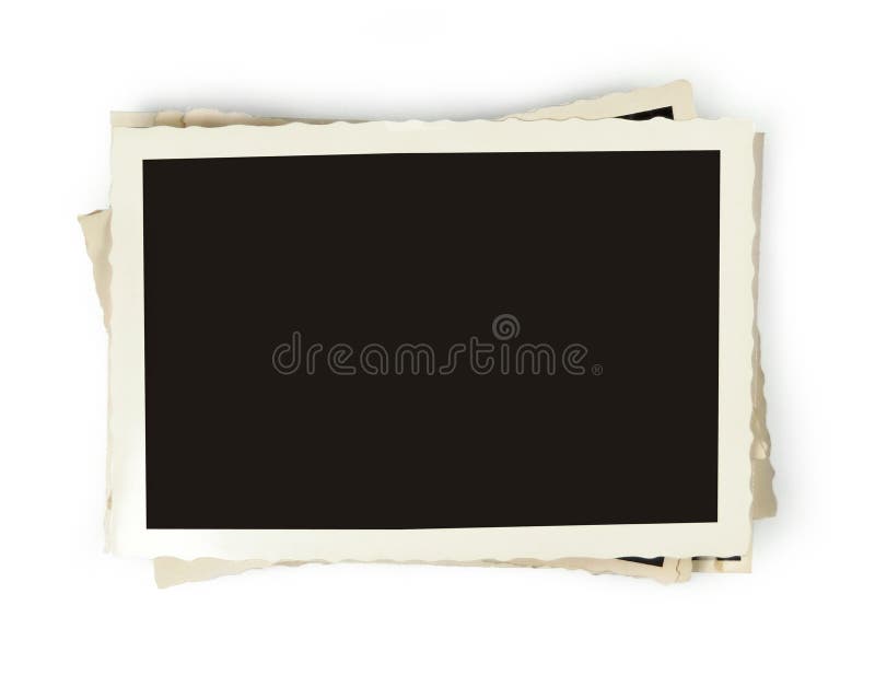 Stack of Old Photos, Blank with Copy Space Stock Image - Image of copy ...