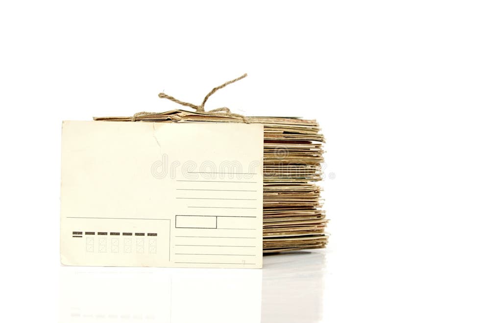 Stack of old postcards stock image. Image of letters - 27225731