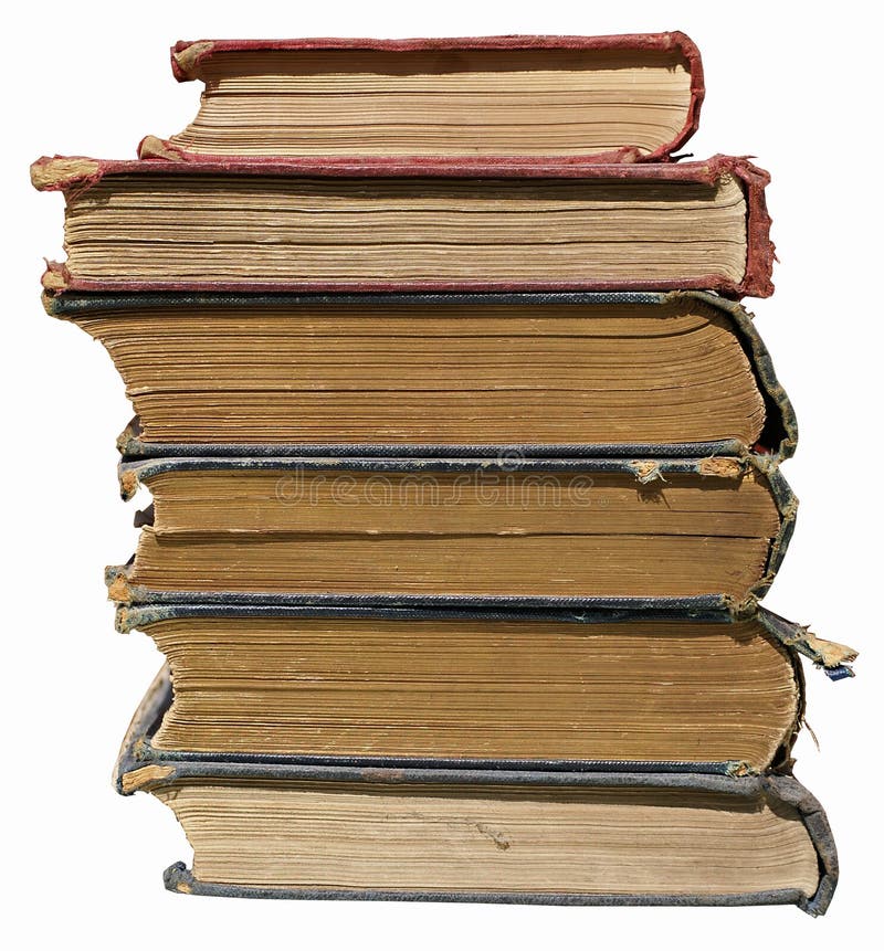 Antique Book Stack stock image. Image of isolation, education - 100627