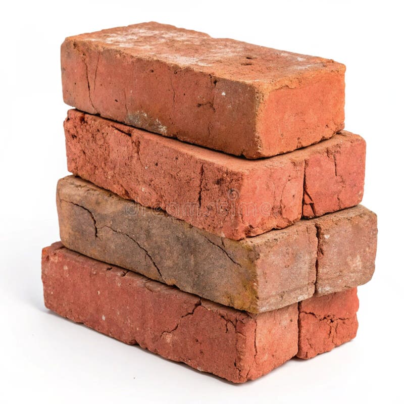 Stack of Old Red Bricks Isolated on Transparent Background Stock ...