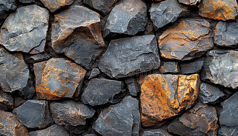 Stack of Old, Rough Stone Wall Building Feature Generated by AI Stock ...