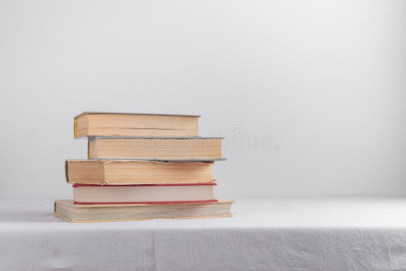 Stack of Old Rustic Vintage Books Stock Photo - Image of page, stack ...