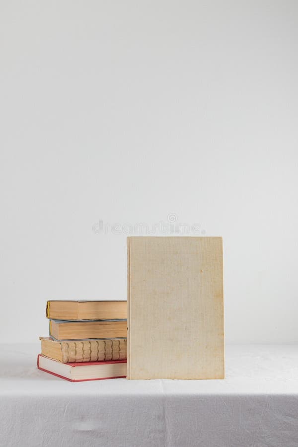 Stack of Old Rustic Vintage Books Stock Image - Image of folio, page ...