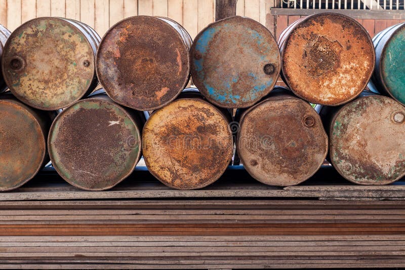 Stack of Old Rusty Gas Tank Stock Photo - Image of dirty, environment ...