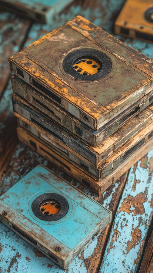 Stack of Rusty Shipping Containers in Industrial Area Stock Image ...