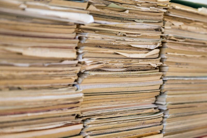 A Stack of Old School Notebooks. Multicolored Cover Stock Photo - Image ...