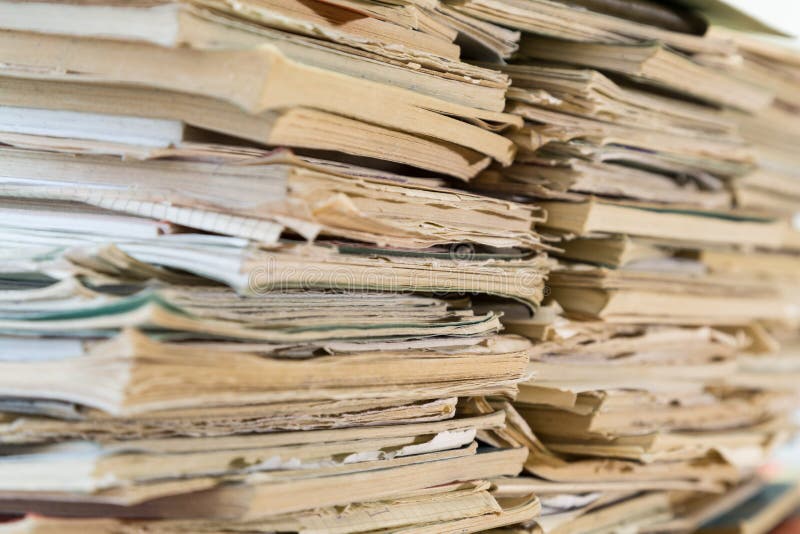 A Stack of Old School Notebooks. Multicolored Cover Stock Photo - Image ...