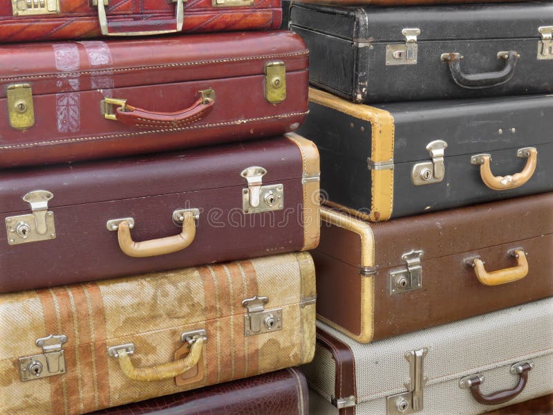 Stack of old suitcases stock photo. Image of stacks, suitcase - 38619826