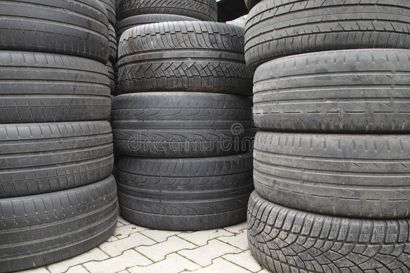 Stack of old tires stock photo. Image of marks, auto - 42515818