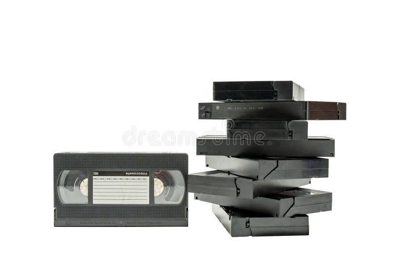 A Stack of Old VHS Tapes are Piled on Top of Each Other Stock Image ...