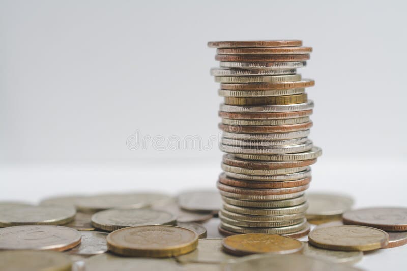 A Stack of Old Vintage Coins Stock Image - Image of cash, finance ...